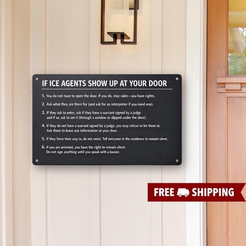 Know Your Rights Against ICE – Door & Entry Sign - Etsy