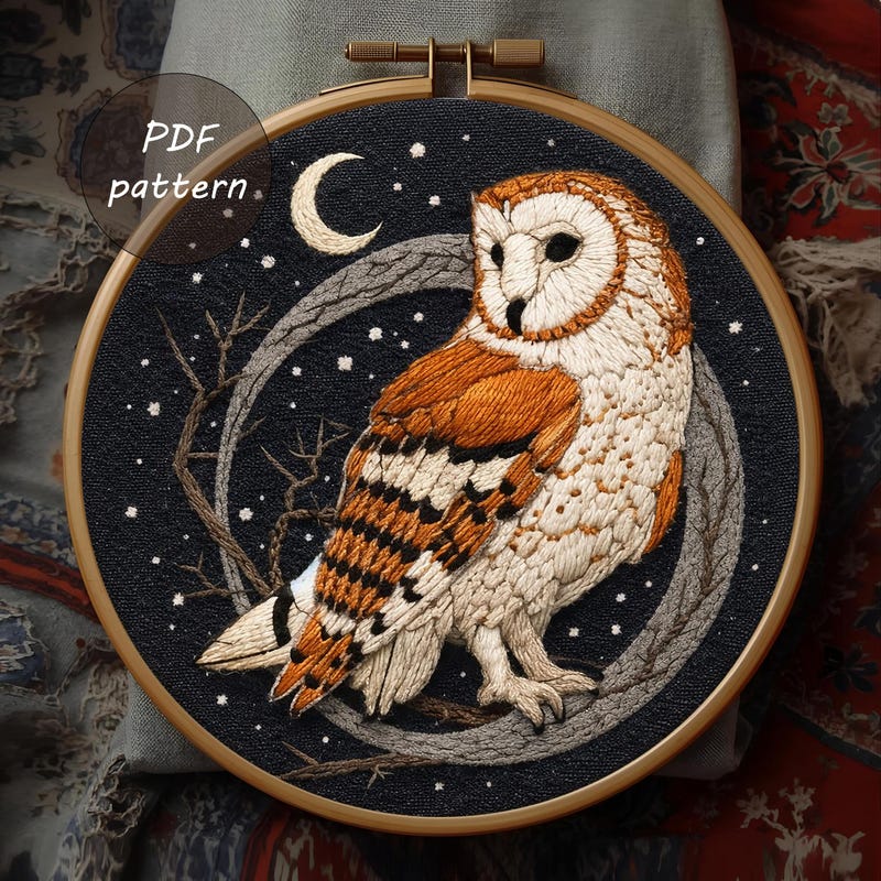 Owl Embroidery - Etsy