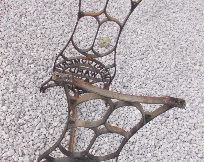 RARE Antique MONTGOMERY WARD Heavy Cast Iron Treadle Sewing Machine ...