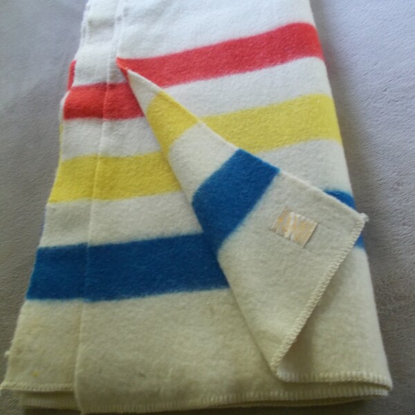 Striped Wool Blanket - Etsy