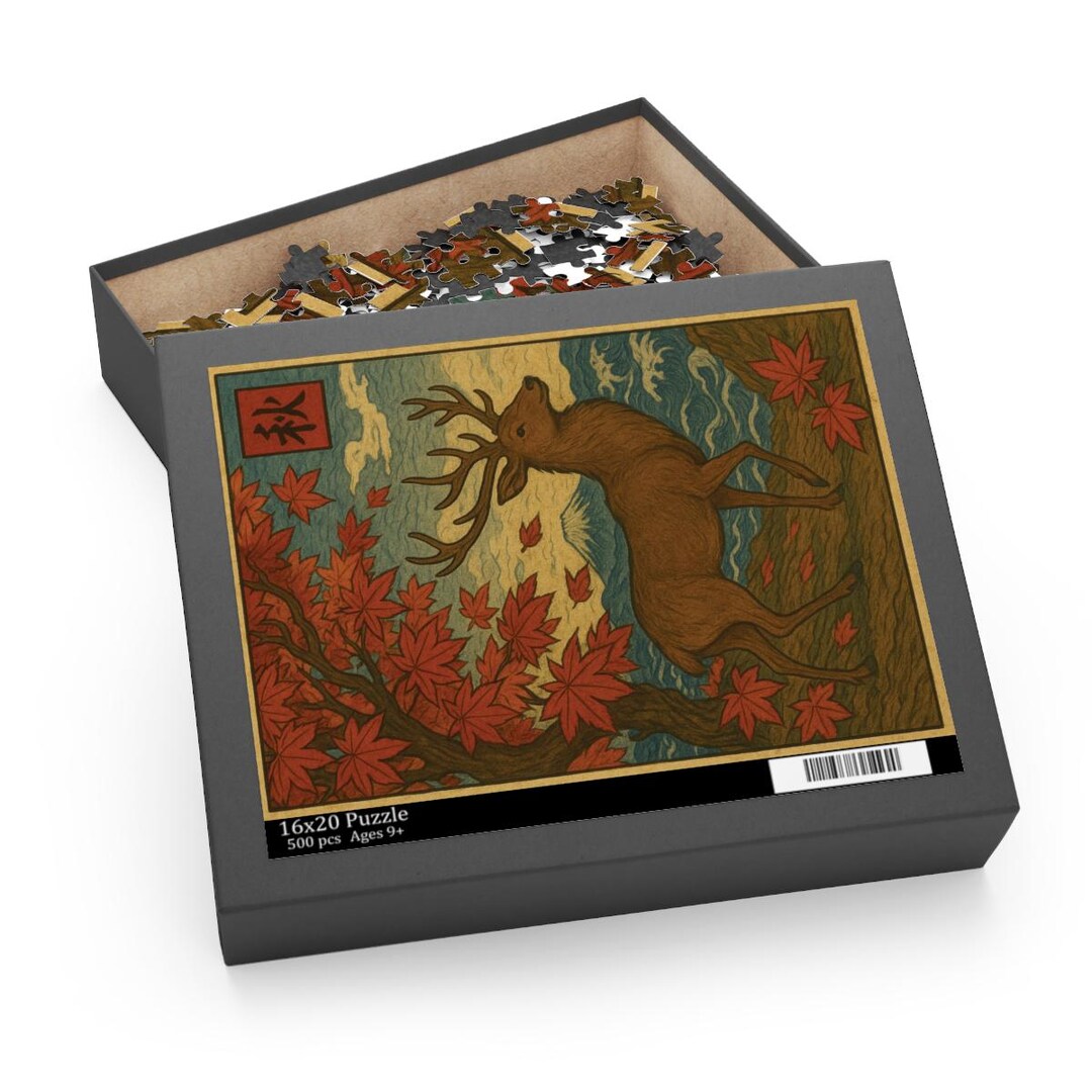 Japanese Autumn Leaves Puzzle 500-piece | Japanese Hanafuda Motif ...
