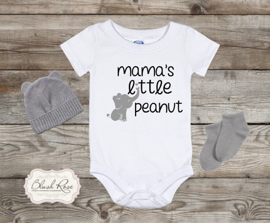 Mama's Papa's Nana's Mimi's Glamma's Little Peanut Elephant Onesie Baby ...