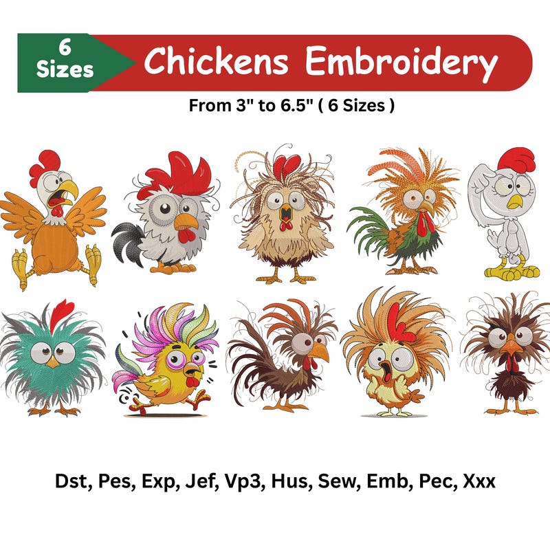Chickens Pes Designs - Etsy