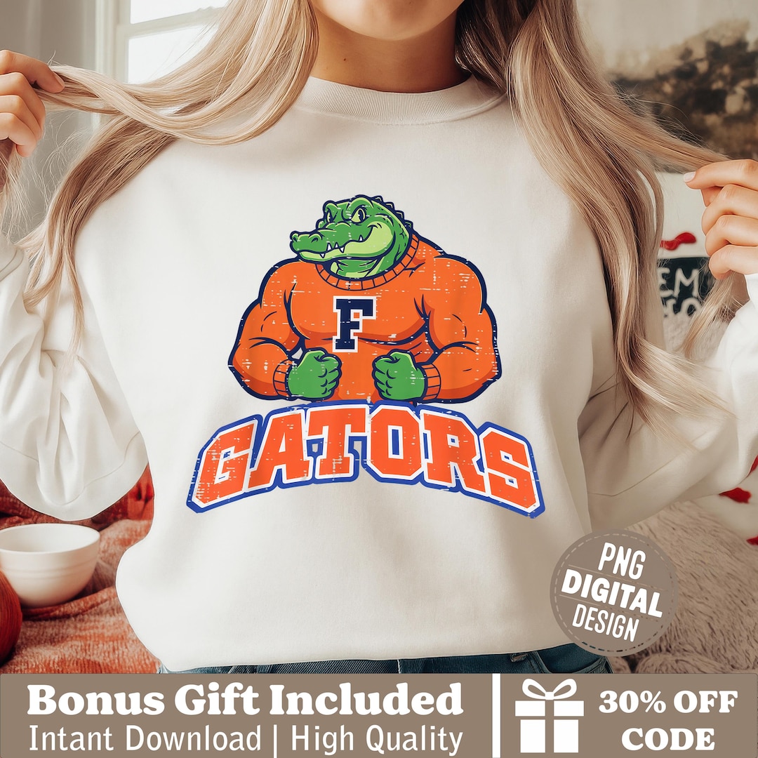 Retro Gators Png, Vintage College Mascot Sweatshirt Design, Sports Team ...