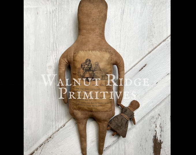 Primitive Folk Art Instant Download PDF Sewing E-pattern Dear Old Doll ...