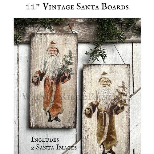 Primitive Pattern Vintage Santa Boards With Images Instant - Etsy