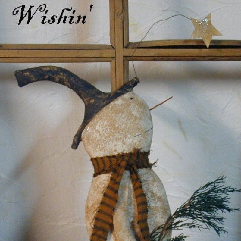 Primitive Snowman Pattern - Etsy