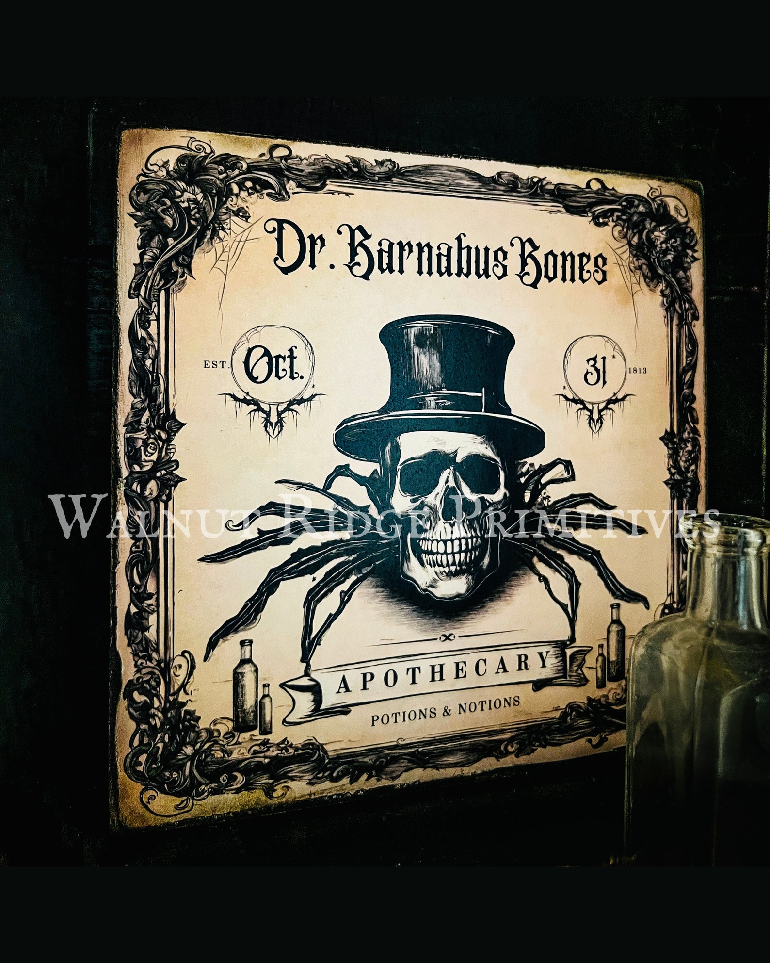 Halloween Apothecary Signs and Stand, Instant Download Pattern With ...