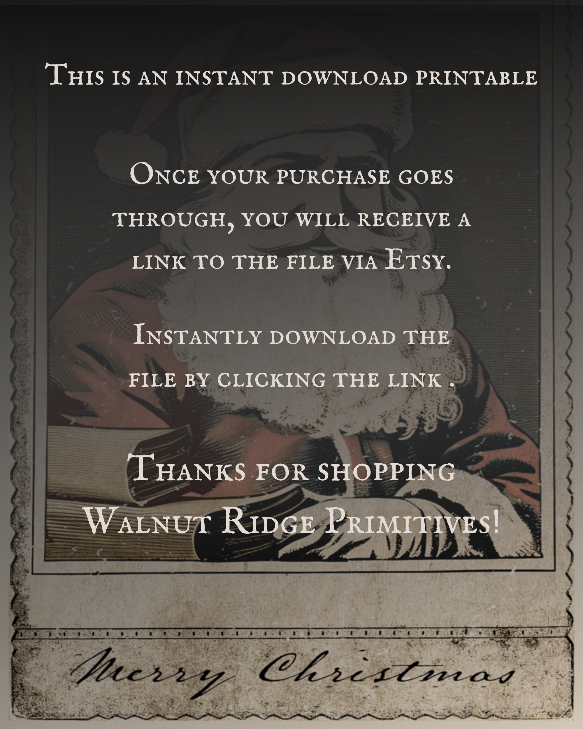 Vintage Christmas Santa Cabinet Cards Instant Download Printable Images ...