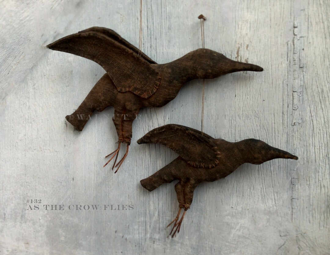Primitive Folk Art Instant Download E-pattern as the Crow Flies by ...