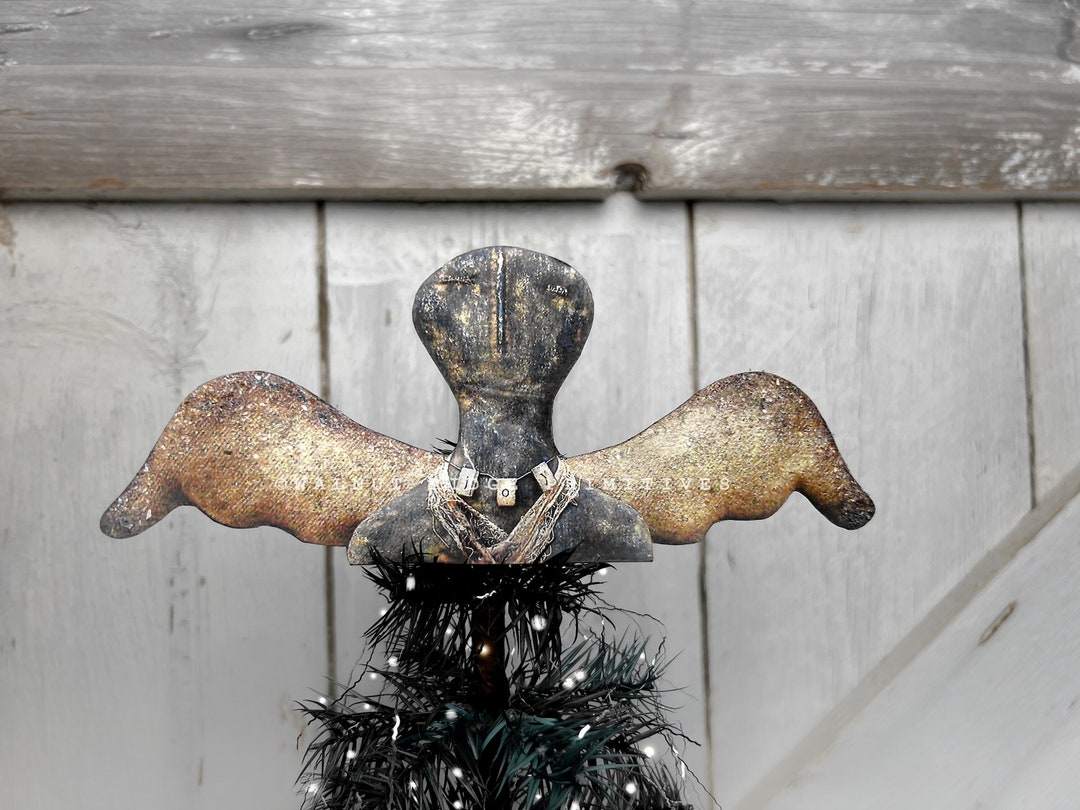 Primitive E-pattern Paper Joy Angel Image Ornament and Sm. - Etsy