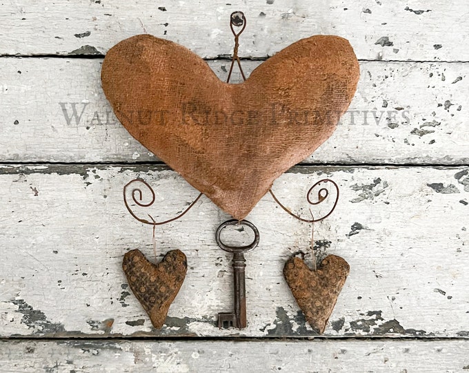 Primitive E-pattern, Hearts Valentine Instant Download Sewing Pattern ...
