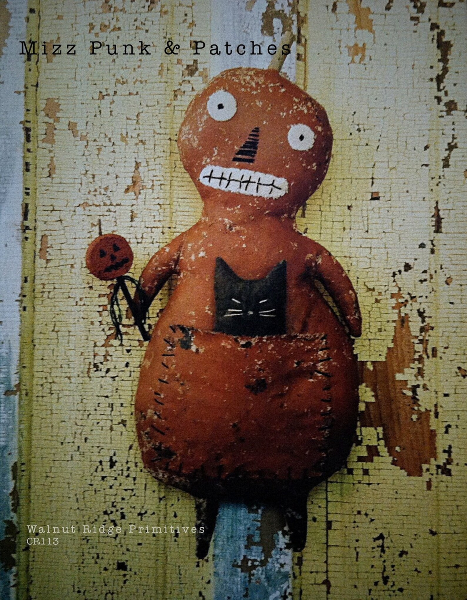 Primitive E-pattern Instant Download Halloween Pumpkin Doll and Cat ...