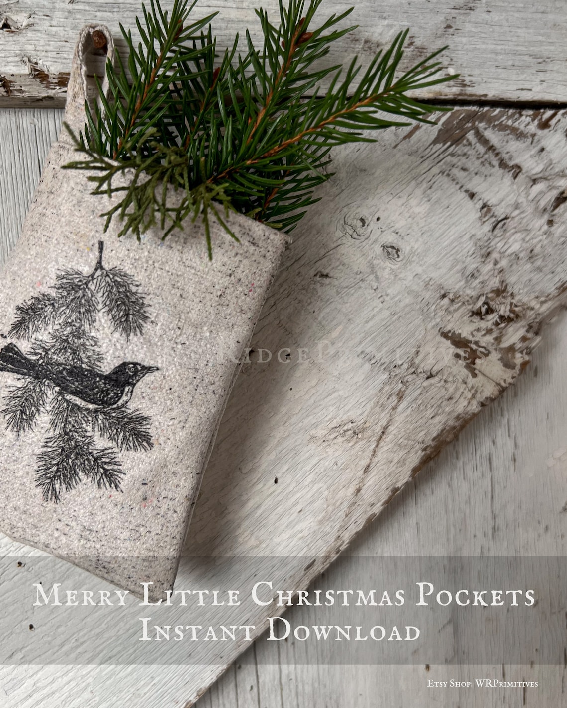 Primitive Farmhouse Sewing Pattern Merry Little Christmas Pockets ...