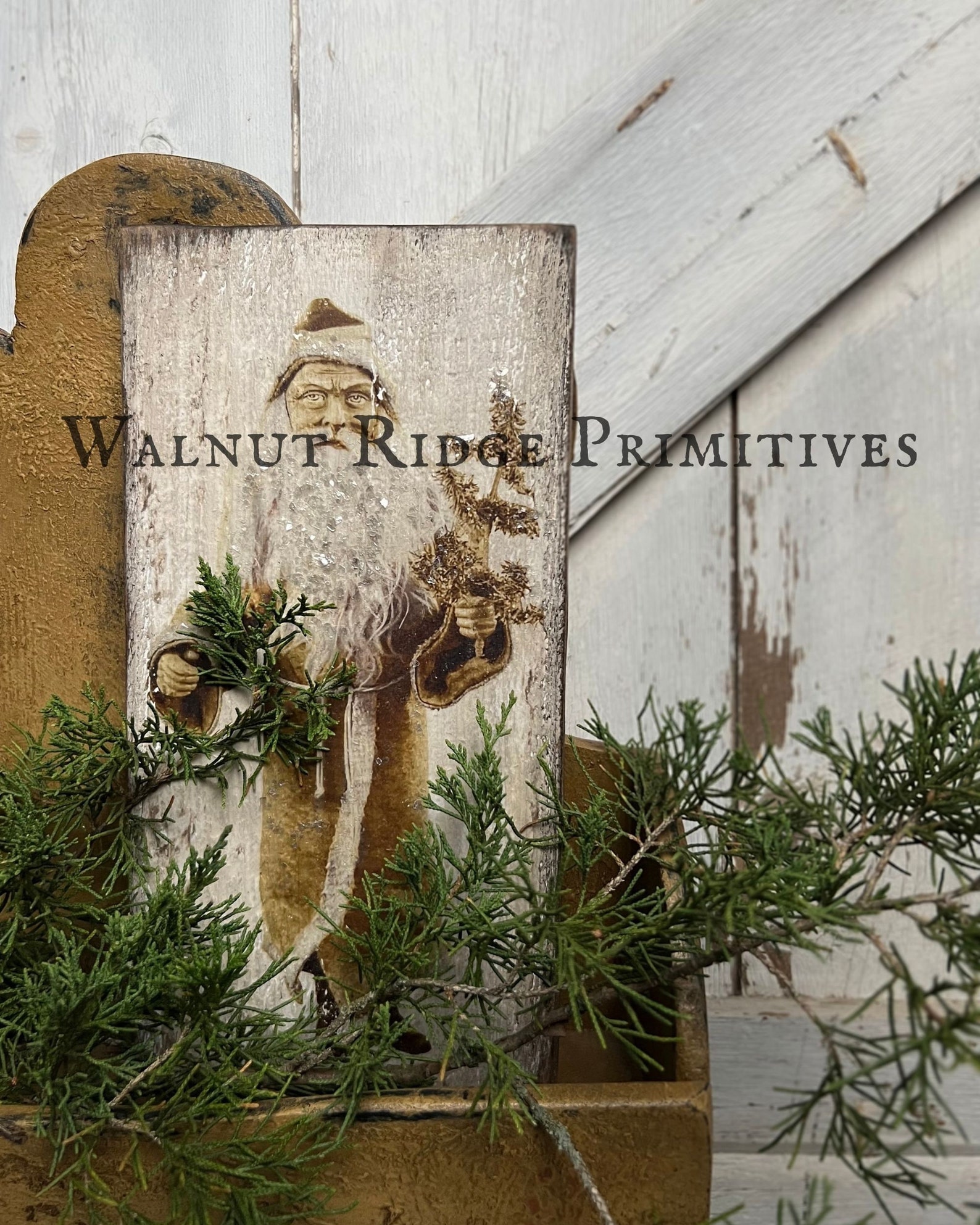 Primitive Pattern Vintage Santa Boards With Images Instant Download by ...