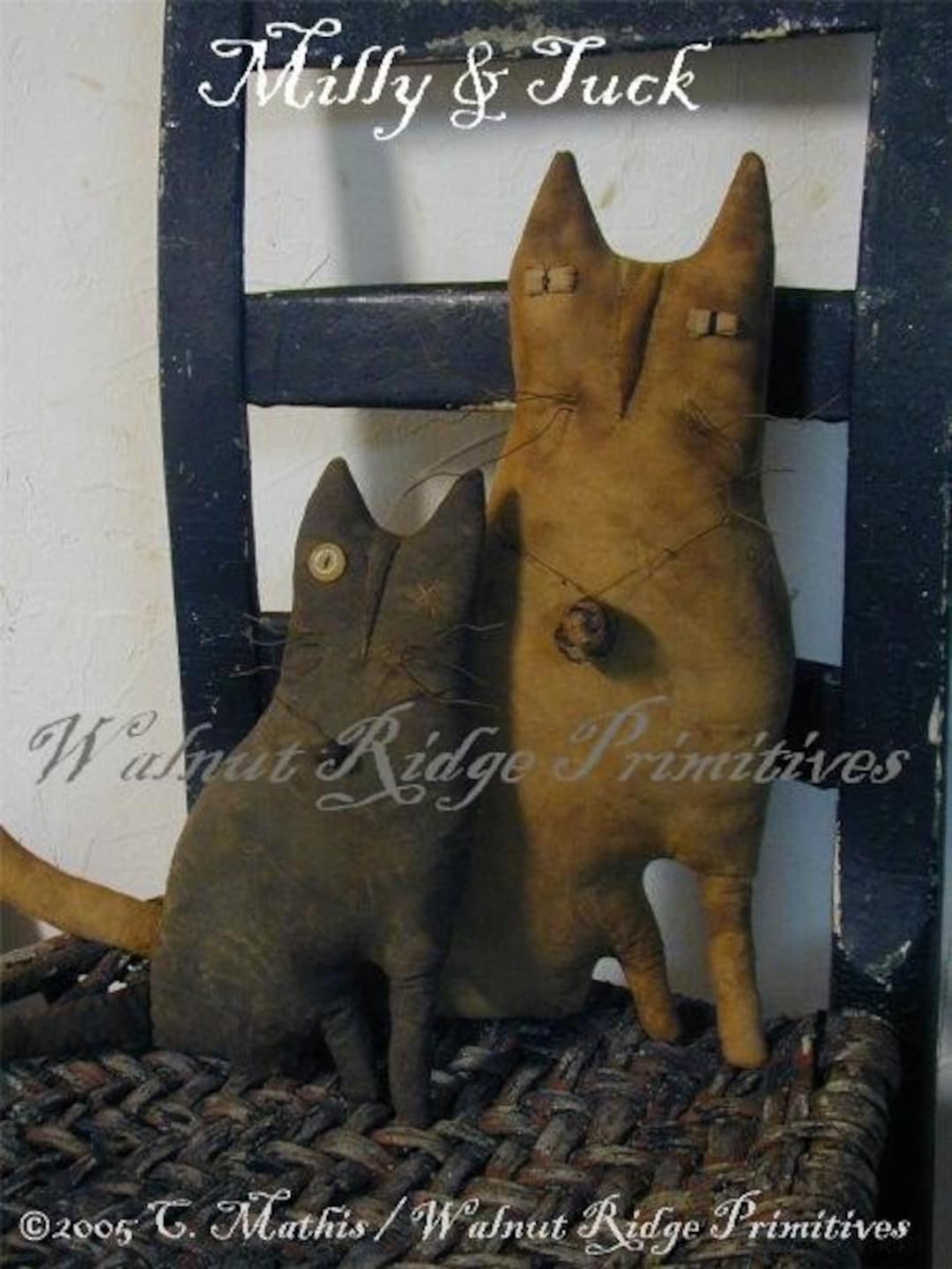 Primitive Sewing E-pattern Cats Milly & Tuck Instant Download PDF ...