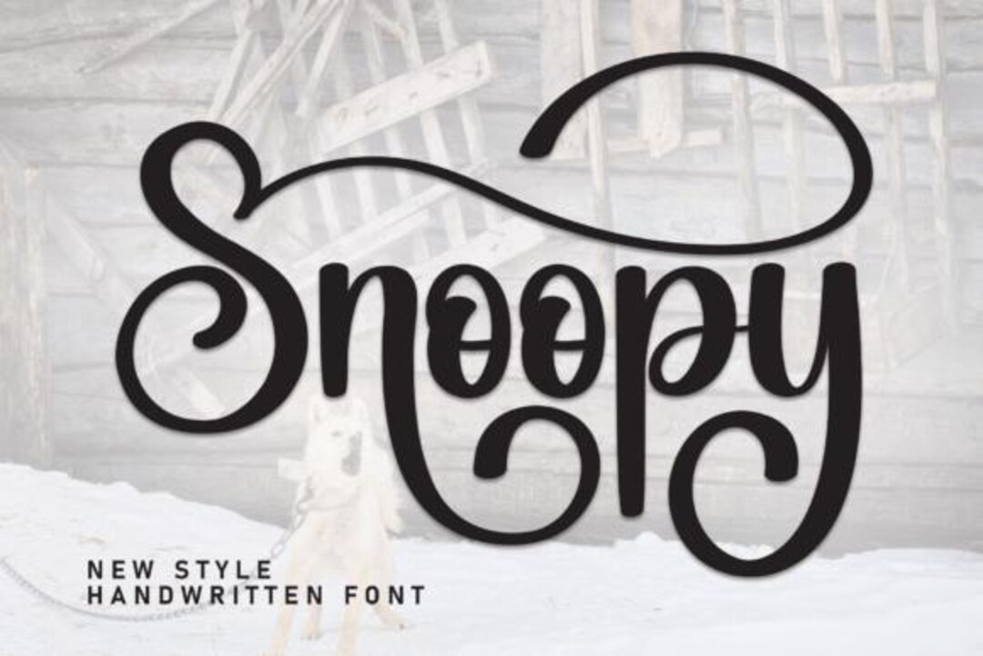Snoopy Script Font, Elegant Handwritten Calligraphy (TTF File) - Etsy