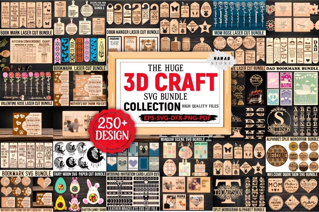 3D Craft SVG Mega Bundle: Laser Cut Designs (digital Download) - Etsy