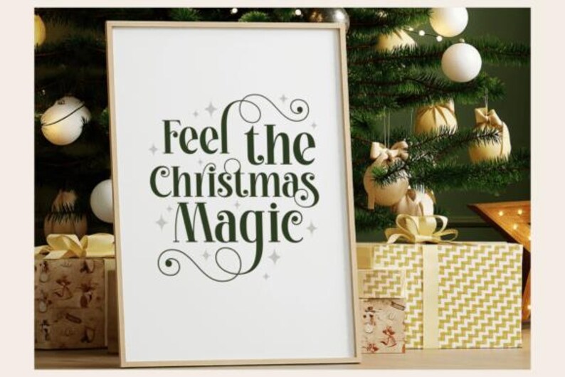 Christmas Font, Festive Serif Typeface, Holiday Dingbats (OTF/TTF ...