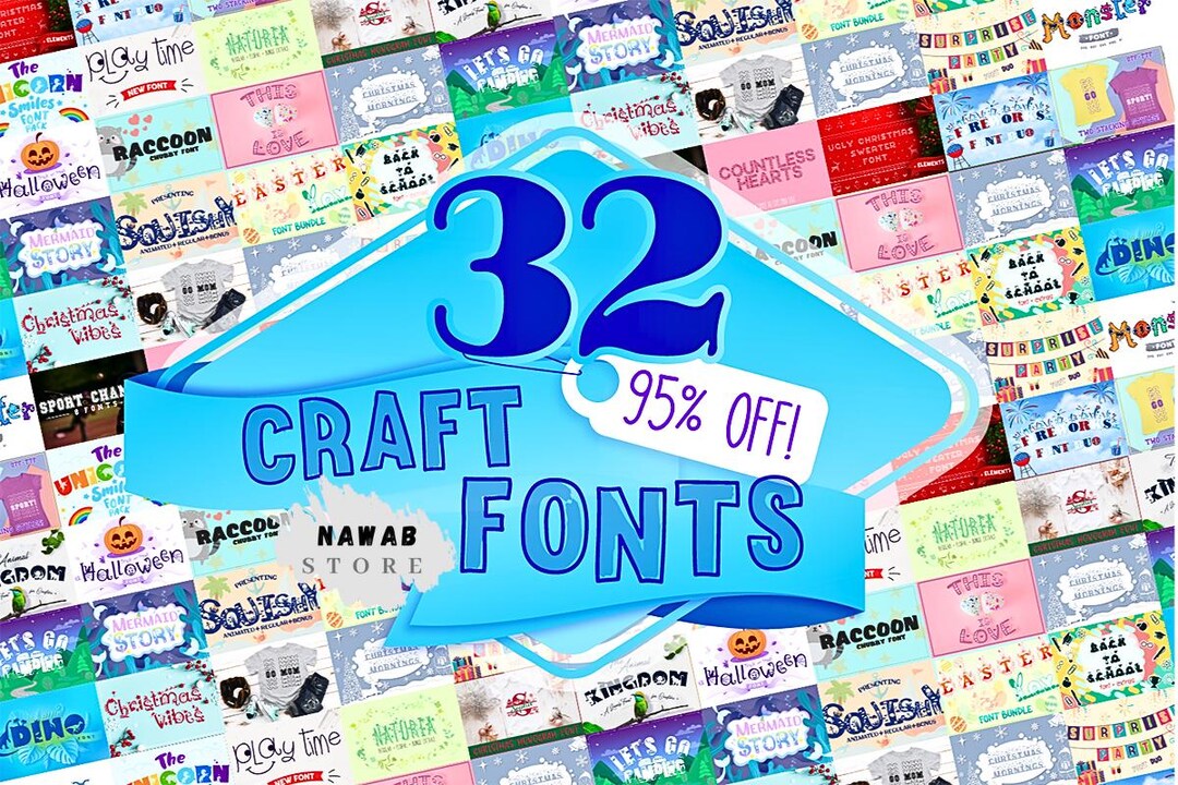 Mega Craft Fonts Bundle | Handwritten, Script, Crafting Fonts | Cricut ...