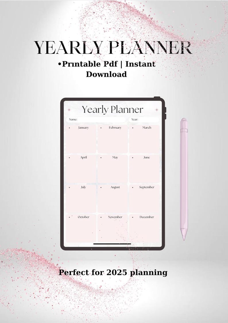 2025 Yearly Planner | Printable PDF | Instant Download | Minimalist ...