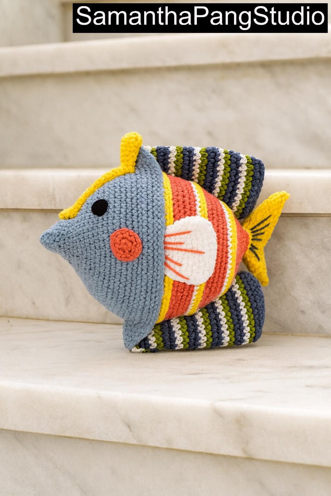 Stripey the Angelfish Crochet Pattern PDF, Cute Amigurumi Fish Plush ...