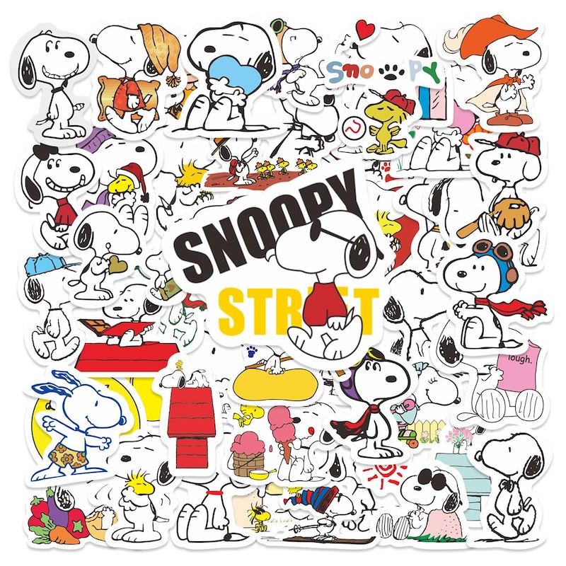 Snoopy Stickers - Etsy