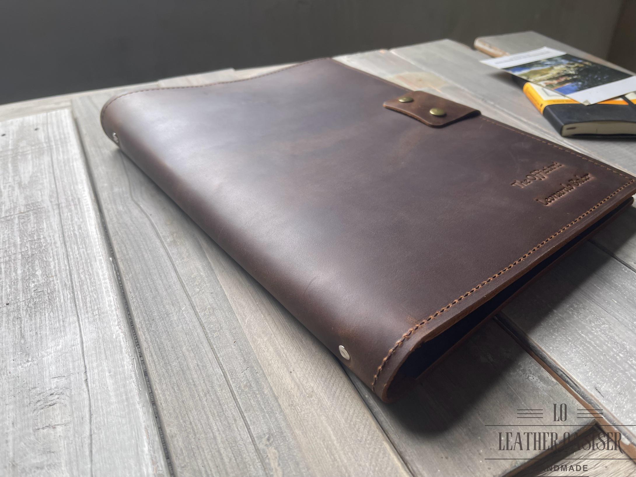 Personalized Leather Portfolio Binder: Zippered Padfolio Organizer - Etsy