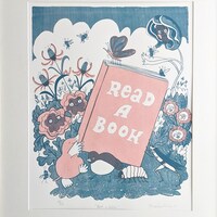 Lady Knight Reading in the Forest Art Print, Dark Academia Wall Decor ...