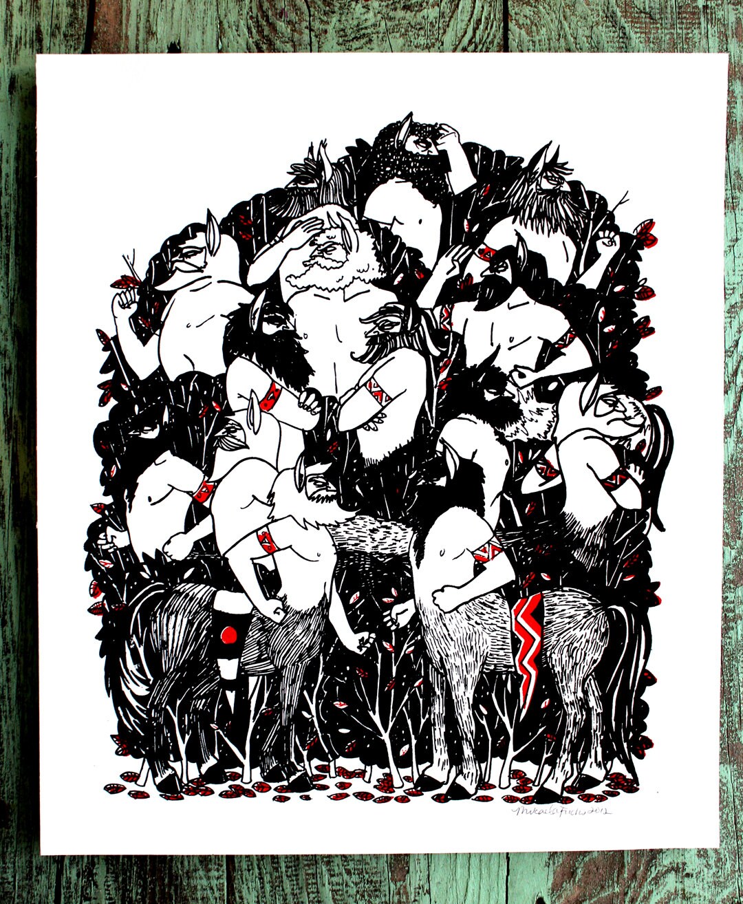 Centaur Forest Screen Print - Etsy