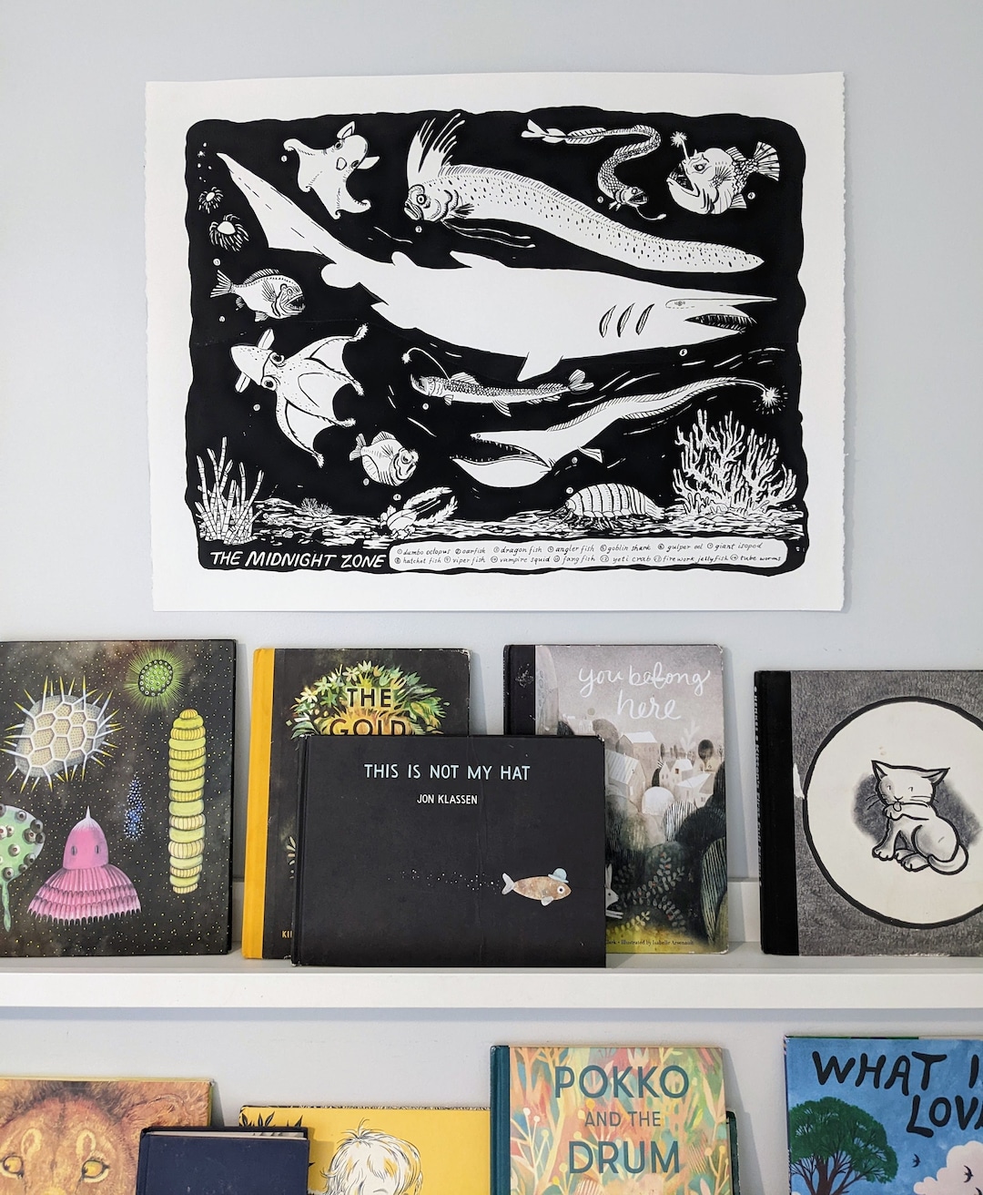 Glow in the Dark Midnight Zone Ocean Animal Screen Print - Etsy