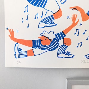 Dancing Dude Screen Print - Etsy
