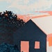 Glowing Sunset House Screen Print - Etsy
