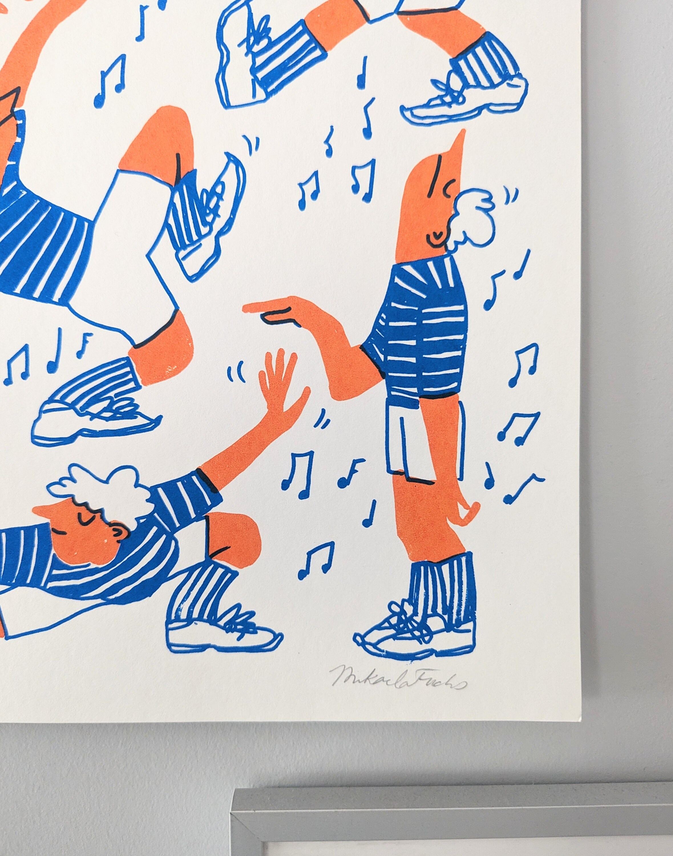 Dancing Dude Screen Print - Etsy