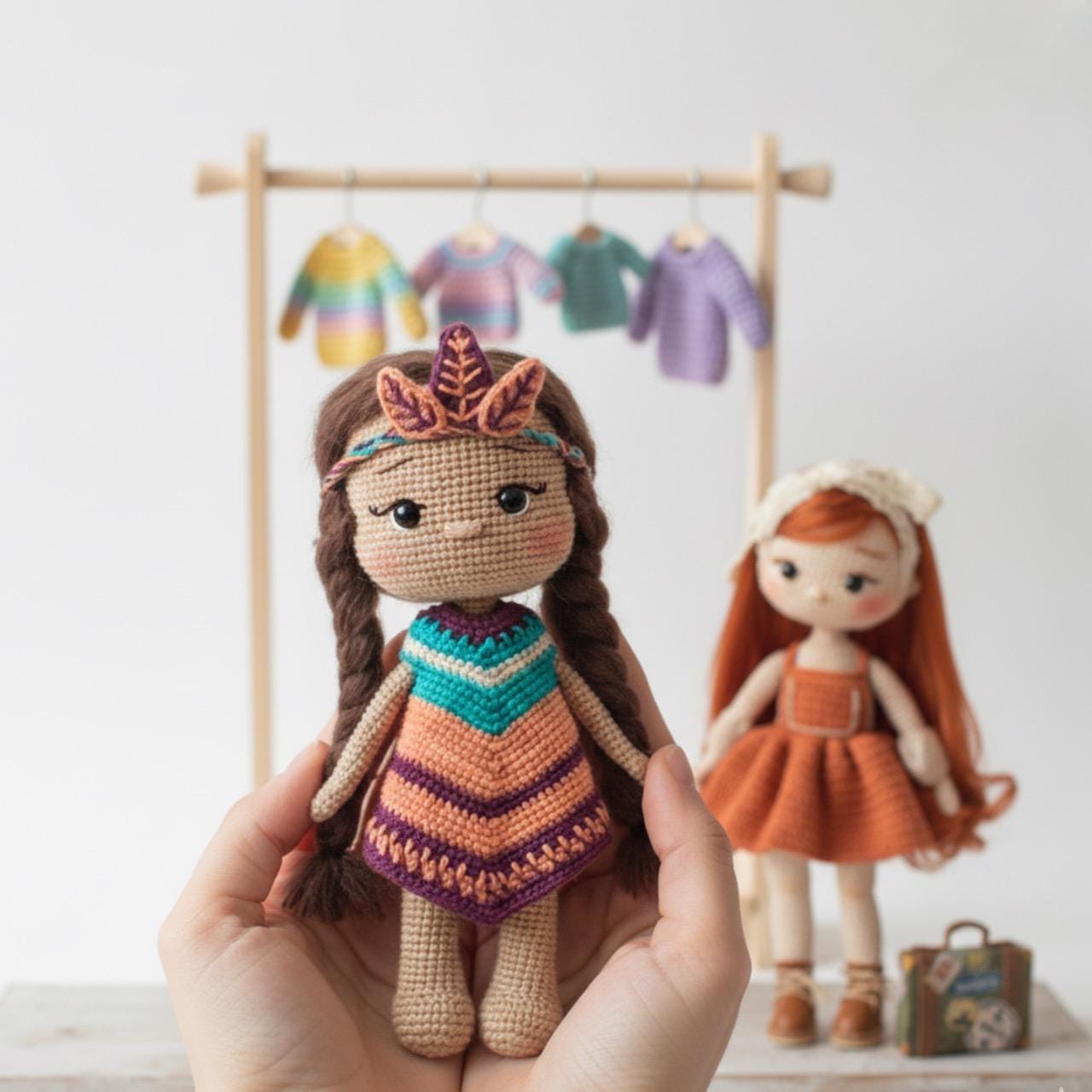Crochet Doll Pattern Set – Amigurumi Girl Dolls PDF – Easy Little Doll ...