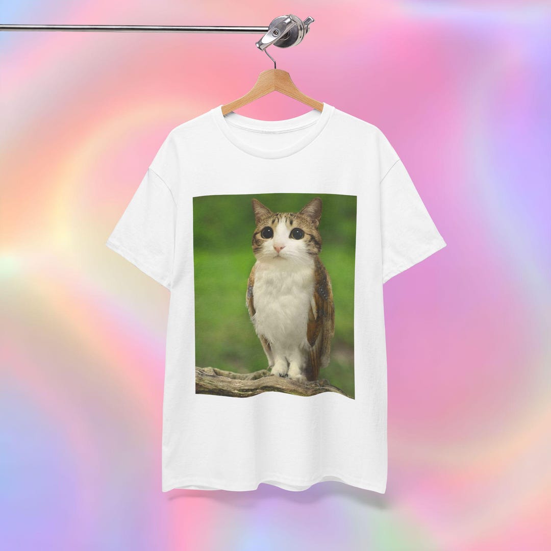 Meowl Meme Cat T-shirt | Owl Cat Meme - Etsy