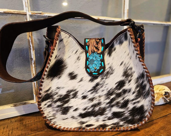 Leather Tooled Western Handbag | Country Style Purse - Etsy