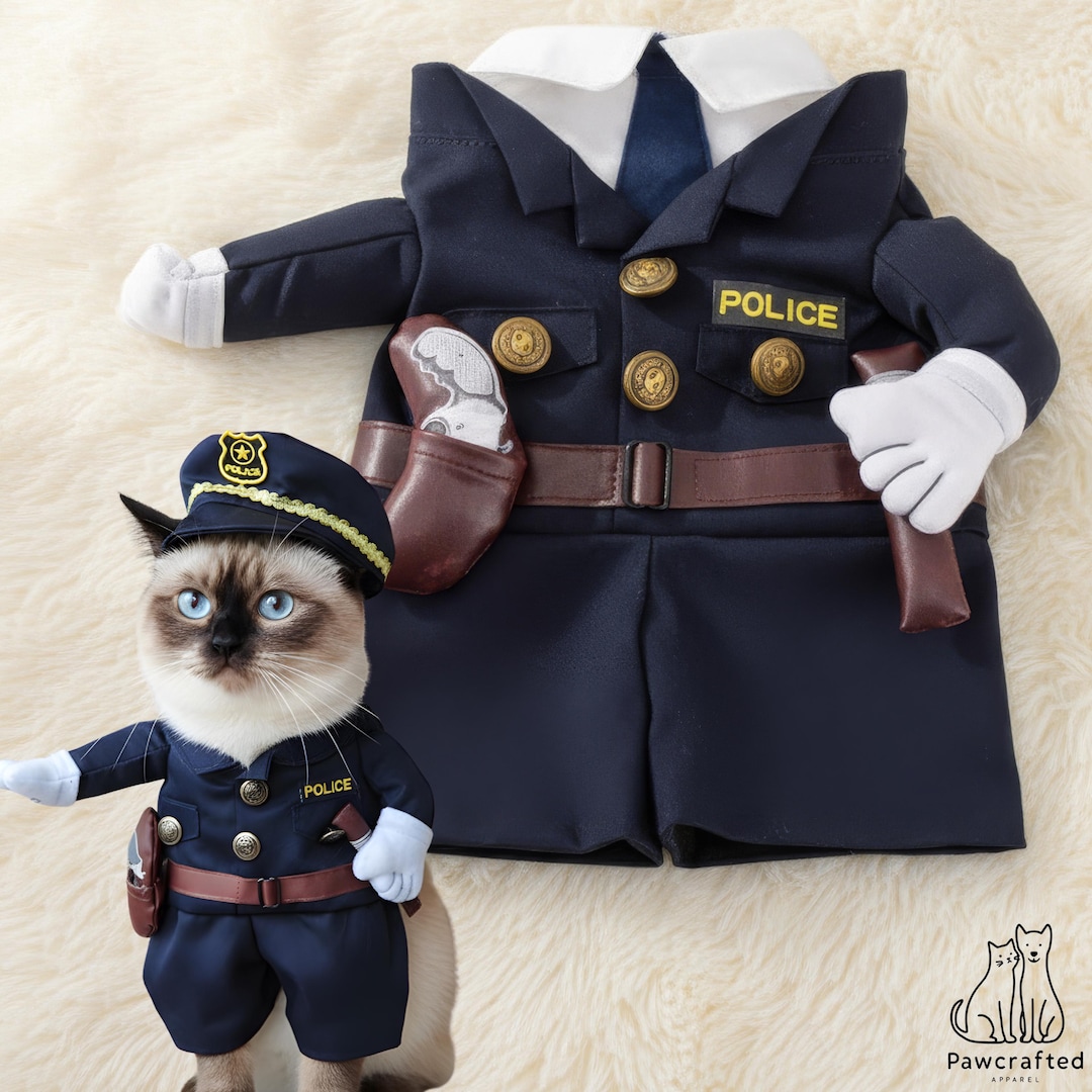 Pet Police Costume for Cats – Small Dog Cop Uniform, Officer Puppy ...