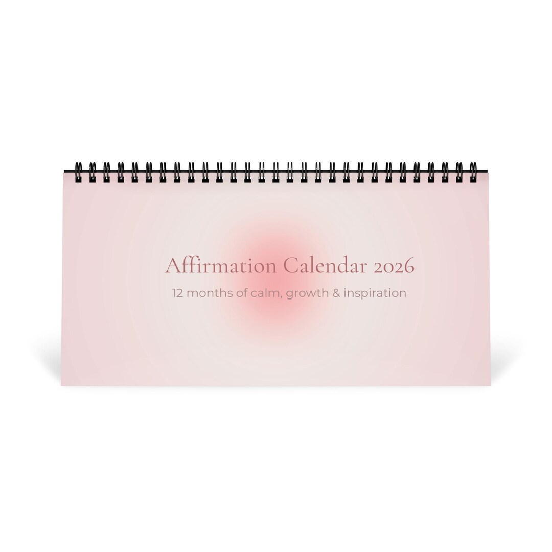 Affirmation Calendar 2026 in English - 12 Months of Peace, Growth, and ...