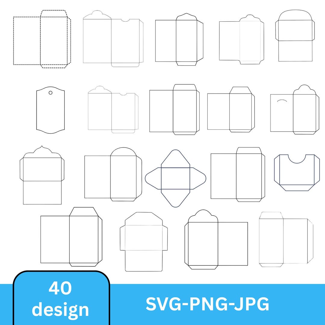 Envelope Template SVG | 5x7 Wedding Envelope SVG Cut File | Pocket ...