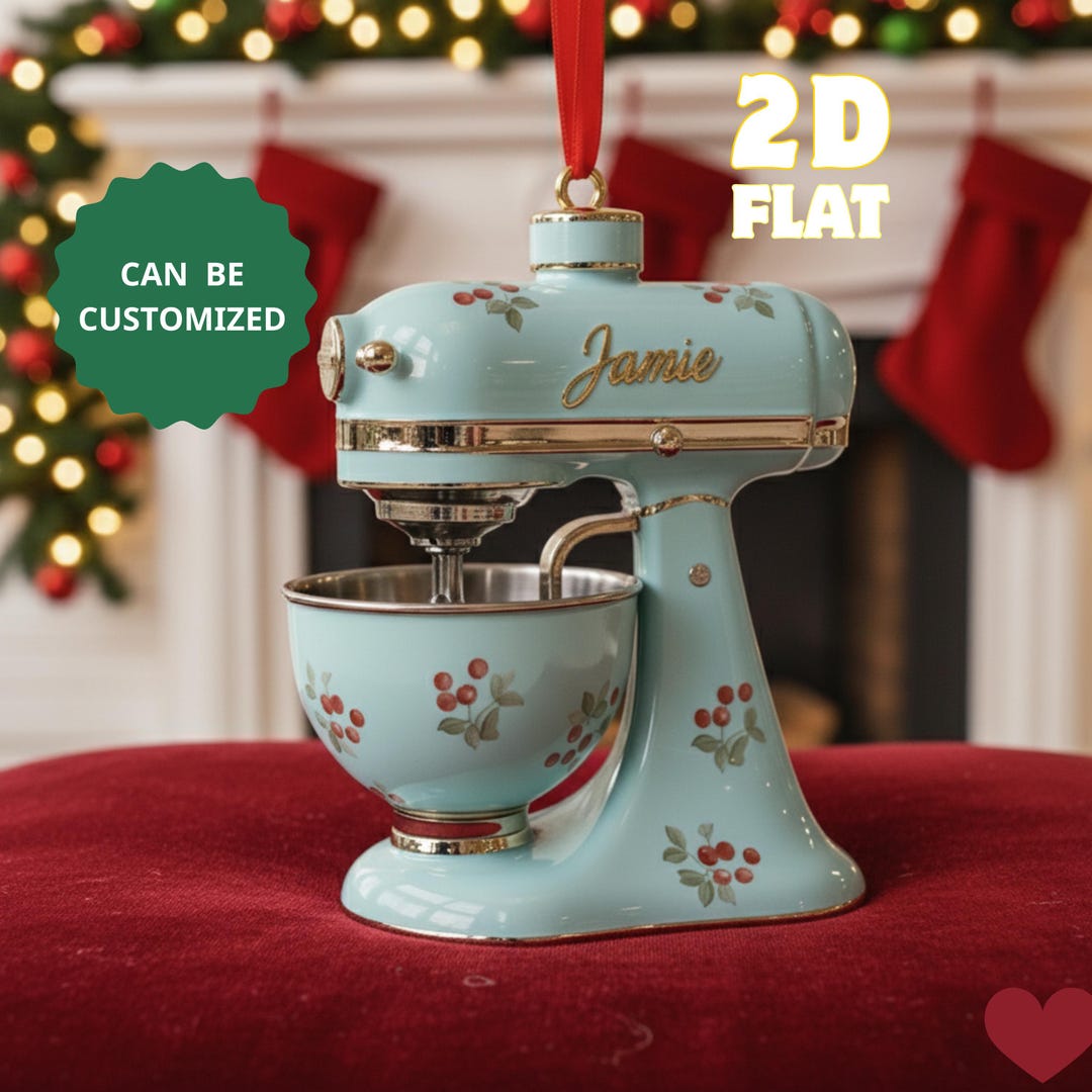 Personalized Stand Mixer Ornament, Custom Name Baking Ornament ...