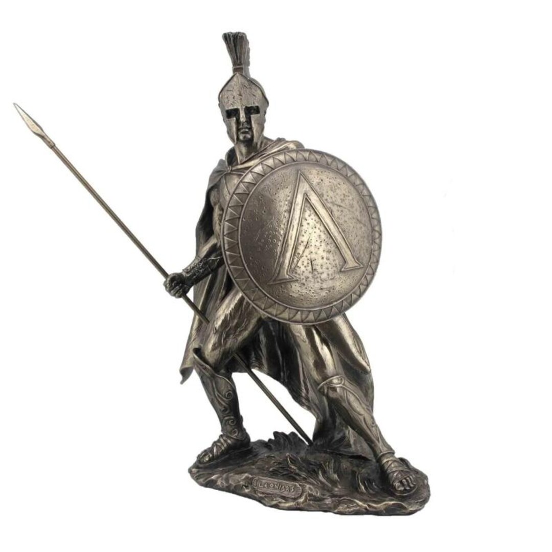 Veronese King Leonidas Statue, Spartan Warrior Figurine, Thermopylae ...