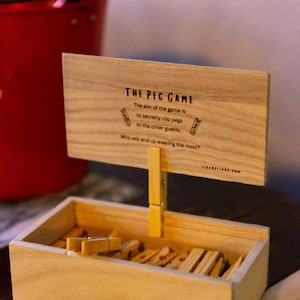 THE PEG GAME - Engraved Personalised Wooden Wedding and Party Game ...
