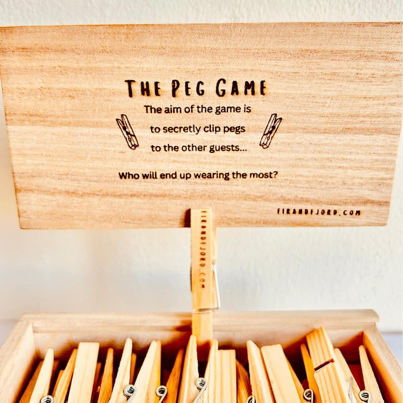 THE PEG GAME - Engraved Personalised Wooden Wedding and Party Game ...