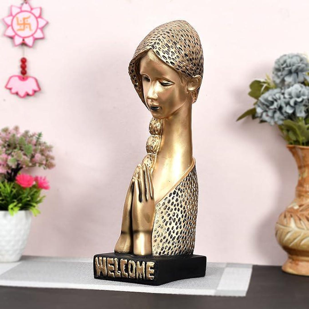 Estatueta decorativa de Namaste Lady feita à mão – Estátua de boas ...