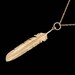 14k Yellow Gold Golden Eagle Feather Pendant or Necklace | Etsy