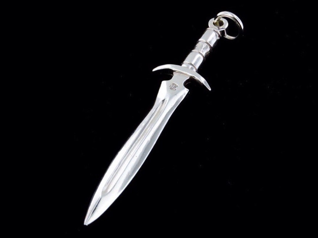 Handmade Sterling Silver Waisted Blade Sword Pendant or Necklace ...