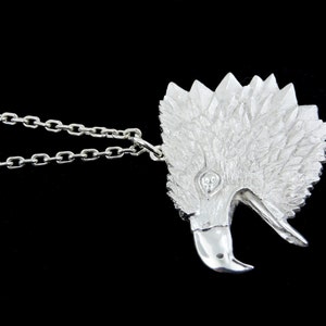 Large Sterling Silver Crying Eagle Head Necklace (optional Chain) - Etsy