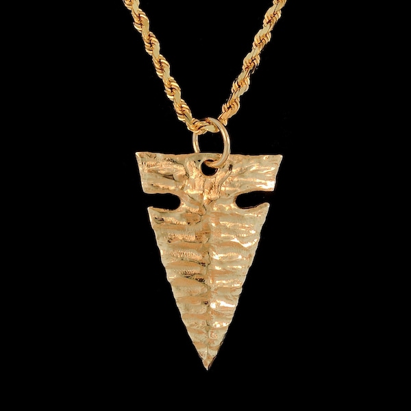 Gold Arrowhead Necklace - Etsy
