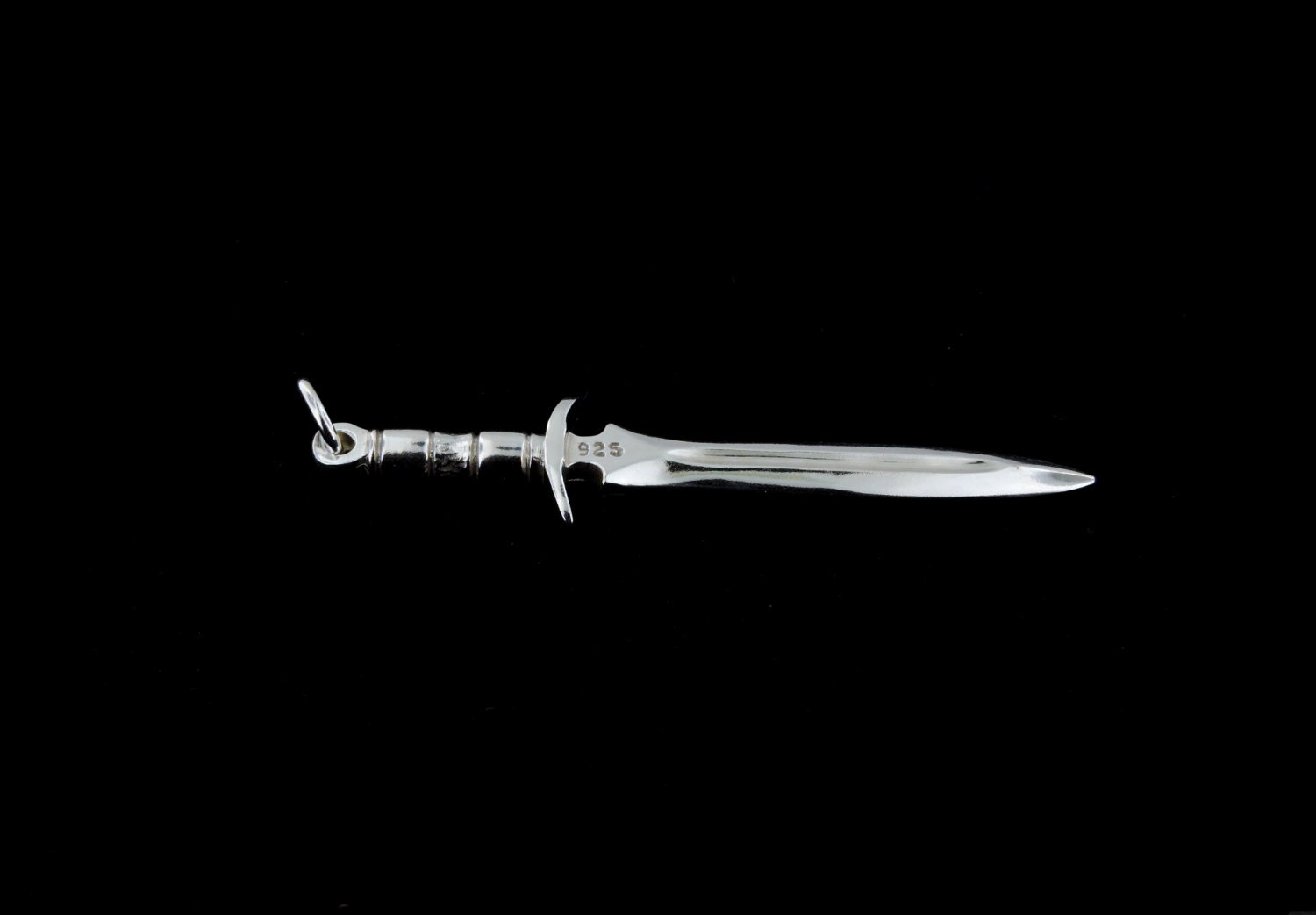 Handmade Sterling Silver Waisted Blade Sword Pendant or Necklace ...